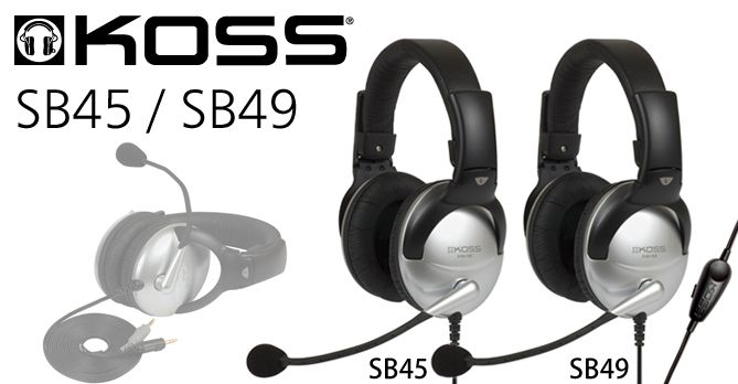 Amazon | 【国内正規品】KOSS コミュニケーションヘッドセット ボリュームコントローラー付 SB49 | KOSS(コス ...