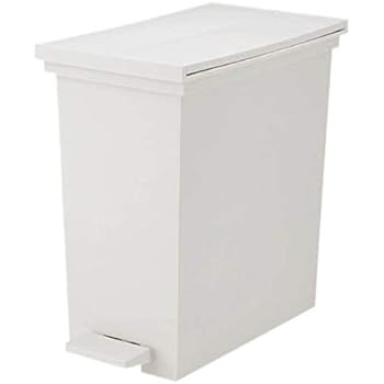 Amazon.co.jp： KEYUCA (ケユカ) arrots ダストボックス ホワイト (15.2L / ペダル式) ゴミ箱 ゴミ袋が見えない両開きふた付き コンパクト シンプル ...
