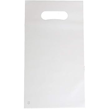 Amazon | 【A4サイズ】小判抜き 手提げ袋(白) 230x380mm 破れにくいCPP 50ミクロン厚【100枚】 | ギフトバッグ・袋 | 文房具・オフィス用品