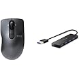 Amazon.co.jp: エレコム ワイヤレスマウス 3ボタン チルトホイール Micro Grast Switch ビット Sサイズ ブラック M-FBG3DBBK+USBハブ 3.0 4 ...