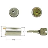 Amazon | 美和ロック(MIWA) U9 シリンダー 錠 PMK 75PM 鍵 交換 取替え 玄関ドア キー3本 MCY-102 シルバー(ST色) 交換手順書付 | 補助錠・錠前