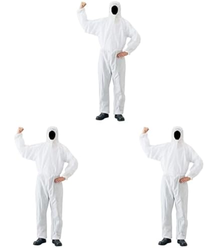 Amazon.co.jp: 川西工業 不織布つなぎ服 防塵タイプ L #7017