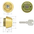 Amazon.co.jp: MIWA(美和ロック) JNシリンダー LSPタイプ TE22 鍵 交換 取替え MCY-190 MIWA KABA LSP/SWLSPゴールド色(BS)33 ...