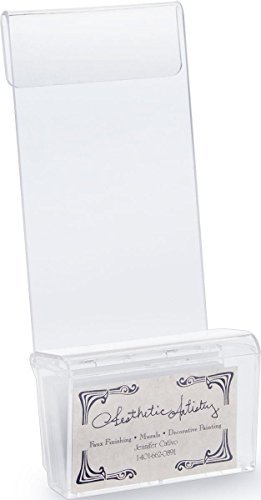 Clear Acrylic Mobile Business Card Holder, Car Window Mount, Holds 50 ...
