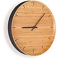 Amazon.co.jp: TEORI テオリ】WALL CLOCK -ウォールクロック- P-WC 竹無垢 日本製/岡山 テオリ時計 時計 ...