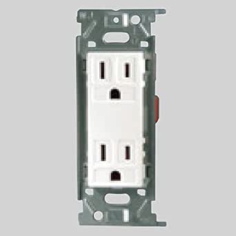 Amazon | 神保電器 ニューマイルドビーシリーズ 埋込接地ダブルコンセント 2PE 15A 125V ピュアホワイト JEC-BN-55G PW ※受注生産品 | コンセント・プラグ ...