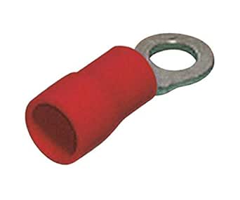 Amazon | JST 絶縁 丸形圧着端子 スタッド径 M3.5 赤 FV1.25シリーズ FV1.25-3.7 RED 100個 | 圧着端子 | 産業・研究開発用品 通販