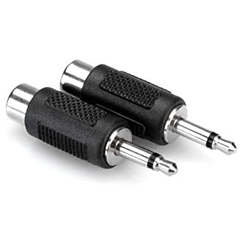 Amazon | Hosa GRM-114 RCAメス-モノラルミニオス 変換アダプター 2個パック | ケーブル用変換コネクター | 楽器