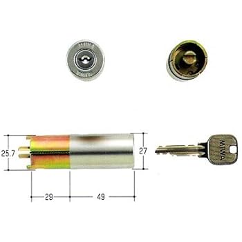 Amazon.co.jp: MIWA U9シリンダー錠 PMKタイプ 交換 取替え用 5個セット ステンレスヘヤーライン 対応扉厚36mm 本体対応シリンダ径約24mm: DIY・工具・ガーデン