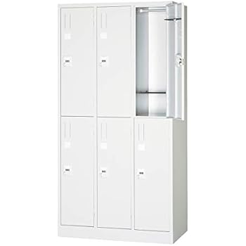 Amazon | ナイキ ロッカー 6人用ロッカー LK6N-W クリアホワイト | ロッカー | 文房具・オフィス用品