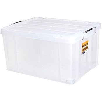 Amazon | TRUSCO(トラスコ) クリアライトボックス 47L 透明 TCR-02D | 物流コンテナ