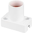 Amazon.co.jp: オーム電機 ソケット ライトソケット プラソケット レセップ 照明用 プラスチック 口金E-17 E17 グロー球用 DIY用 ライト ランプ 固定用ネジ穴つき ...