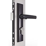 Whitco Security Screen Door Lock Handle Tasman Mk2 Black No Cylinder ...