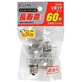 Amazon | エルパ (ELPA) ミニクリプトン球 電球 照明 E17 100V 54W ホワイト GKP-L54H(W) | エルパ(ELPA) | クリプトン電球 通販