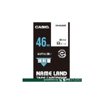 Amazon | カシオ ラベルライター ネームランド 純正 テープ 46mm XR-46WE 白地に黒文字 | 文房具・オフィス用品 | 文房具・オフィス用品