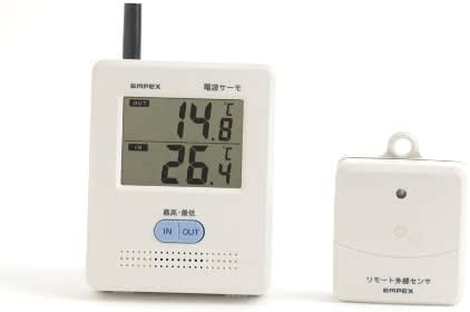 Amazon | EMPEX(エンペックス) 電波サーモ 2ヶ所温度表示 ホワイト TD-8202 | EMPEX (エンペックス) | 方位磁石・温度計