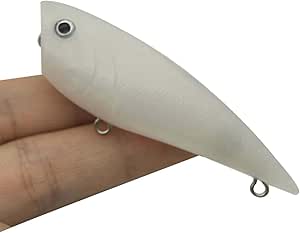 Amazon | 10PCS未塗装ルアーブランク6.36g6.8cmフリー5mmアイクランクベイトシミュレーションブランクボディクリアハード ...