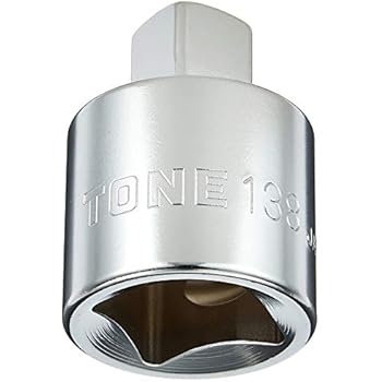 Amazon | トネ(TONE) ソケットアダプター 差込角19.0mm(3/4") 138 &12.7mm(1/2") | ソケットアダプター