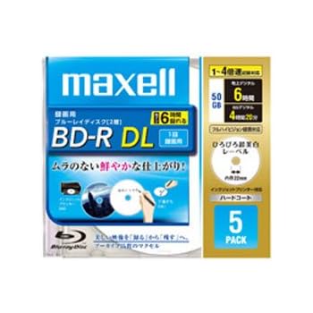 Amazon | maxell 録画用 BD-R DL 標準260分 4倍速 ワイドプリンタブルホワイト 10枚パック BRV50WPE.10S | マクセル(maxell) | ブルーレイ ...