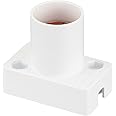 Amazon.co.jp: オーム電機 ソケット ライトソケット プラソケット レセップ 照明用 プラスチック 口金E-17 E17 グロー球用 DIY用 ライト ランプ 固定用ネジ穴つき ...