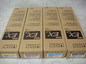 Amazon | RISO リソー EX イーエックスインク F 4色セット | 理想科学工業 | インクカートリッジ 通販