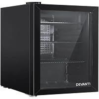 ADVWIN Mini Bar Fridge, Small Fridges Glass Door Mini Beverage ...