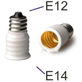 Amazon | 口金変換 アダプター E12-E14 電球 ソケット 口金 照明補助器具 (E12-E14, PC+銅) | SUPCF | 口金変換アダプタ