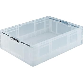 Amazon | TRUSCO(トラスコ) TPO型 折りたたみコンテナ TP規格 53L 透明 TPO-462-TM | 物流コンテナ