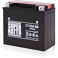 Amazon | 【液入れ初期補充電済み】 SUPER NATTO / STX20-BS （YTX20-BS互換） ハーレー用 バッテリー 密閉型 MF | バイクバッテリー | 車＆バイク