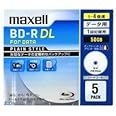 Amazon.co.jp: maxell データ用ブルーレイディスク BD-R DL 50GB 「PLAIN STYLE」 (1~4倍速対応) インク BR50PPLWPB.5S 1 : 家電＆カメラ