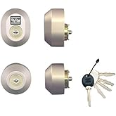 Amazon | TOSTEM(トステム) 玄関ドア 鍵 交換用 URシリンダー 錠 LIXIL DDZZ1004 MCY-445 シャイングレー 交換手順書付き | 補助錠・錠前