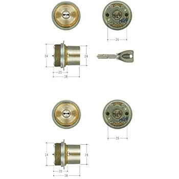 Amazon.co.jp： MIWA(美和ロック) U9シリンダー LSPタイプ TE22 鍵 交換 取替え 2個同一セット MCY-434 LSP/SWLSPステンレスへヤーライン色(ST ...