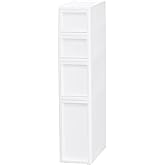 Amazon｜JEJアステージ(JEJ Astage) すきま収納 キッチン収納 リセ ミドルストッカー 日本製 完成品 S2M1L1段 コロ付 オールホワイト 幅26×奥行40×高さ85cm ...