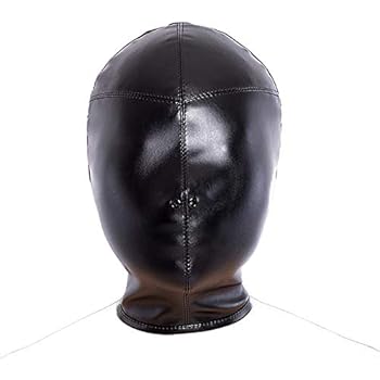 Amazon.co.jp： 全頭マスク 拘束マスク ジッパー 目隠し 通気性 レザー SMフェティッシュ コスプレ ボンテージ 変態仮面 覆面 ...