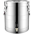 Amazon | 家庭用 10-60L ウォーターサーバー 蓋付き蛇口付ウォータージャグ タンク 保温ジャグ 、ステンレス断熱バケツ 断熱アイスペール、大型 ステンレス キーパー、304 ...
