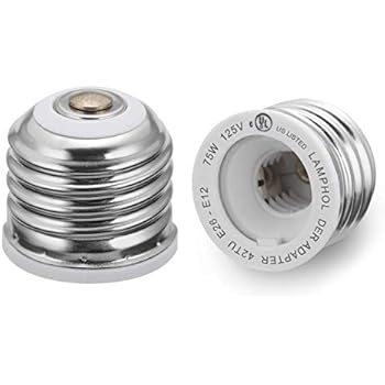 Amazon.co.jp : 口金変換アダプター e26-e12変換アダプター e26 e12変換ソケット E26→E12電球ソケット の 口金を簡単に変更出来ます : ホーム＆キッチン