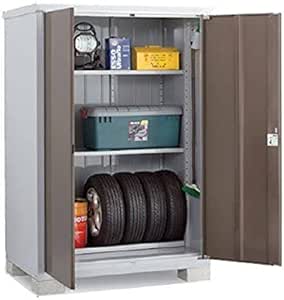 Amazon | イナバ物置 BJX／アイビーストッカー BJX-139E 全面棚タイプ 『屋外用ドア型収納庫 DIY向け 小型 物置』 EB(エボニーブラウン) | 物置・倉庫