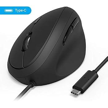 Amazon | エレコム マウス 有線 Mサイズ 5ボタン (戻る・進むボタン搭載) Type-C BlueLED ブラック M ...