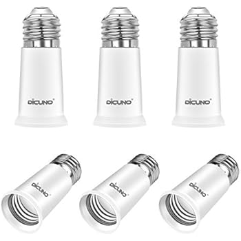 Amazon | DiCUNO E26→E26延長ソケット 口金延長アダプター 約3CM延長する 熱に強い 6個セット | DiCUNO | 口金変換アダプタ 通販