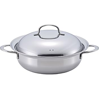 Amazon｜IH対応 土鍋風ステンレス鍋 もみじ 27cm SJ1858｜両手鍋 オンライン通販