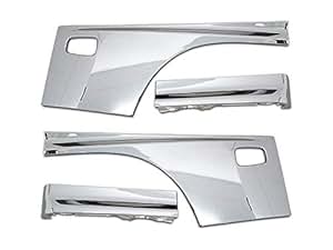 Amazon | 【日野 レンジャー プロ】メッキ ドアガーニッシュ フェンダーパネル 4Pセット | ドアパネル | 車＆バイク
