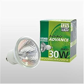 Amazon | ウシオ ハロゲンランプ スーパーライン ADVANCE JRφ50 (省電力タイプ) 12V 50W 広角 EZ10口金 JR12V50WLW/KUV/EZ-H | ウシオ ...