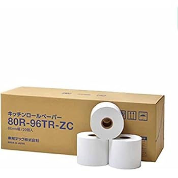 Amazon | 東芝TEC純正 感熱レジロールペーパー（芯あり） 58R-80TR-ZC 20巻 | レジスターサプライ | 文房具・オフィス用品