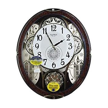 Amazon.co.jp： リズム時計工業 SmallWorld 電波からくり 掛け時計 スモールワールドノエルN 4MN539RH23 ...