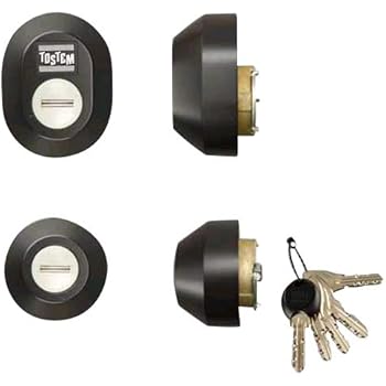 Amazon | LIXIL (リクシル) TOSTEM ドア錠セット (MIWA DNシリンダー) ブラック Z-1A3-DDTC | 補助錠・錠前