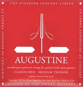 Amazon.co.jp: AUGUSTINE RED 4弦バラ弦単品×4本 クラシックギター弦 4弦のみのバラ弦です。 : 楽器・音響機器