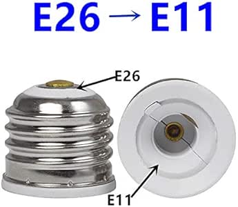 Amazon | 口金変換 アダプター E26-E11 電球 ソケット 口金 照明補助器具 (E26-E11, PC+銅) | SUPCF | 口金変換アダプタ 通販