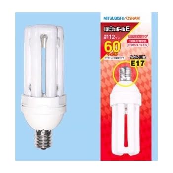 Amazon | 三菱 EFD15EL/13-E17 ルピカボールE 60W電球タイプ | 三菱電機(MITSUBISHI ELECTRIC) | 電球形蛍光灯