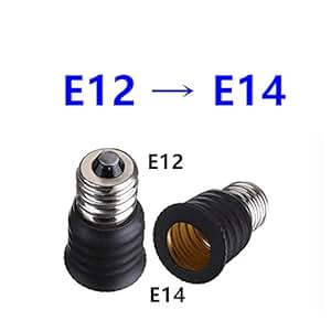 Amazon | 口金変換 アダプター E12-E14 電球 ソケット 口金 照明補助器具 (E12-E14, PC+銅) | SUPCF | 口金変換アダプタ