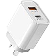 AU Plug 20W Fast Charger, USB C Charger, 2-Port Wall Charger with PD ...
